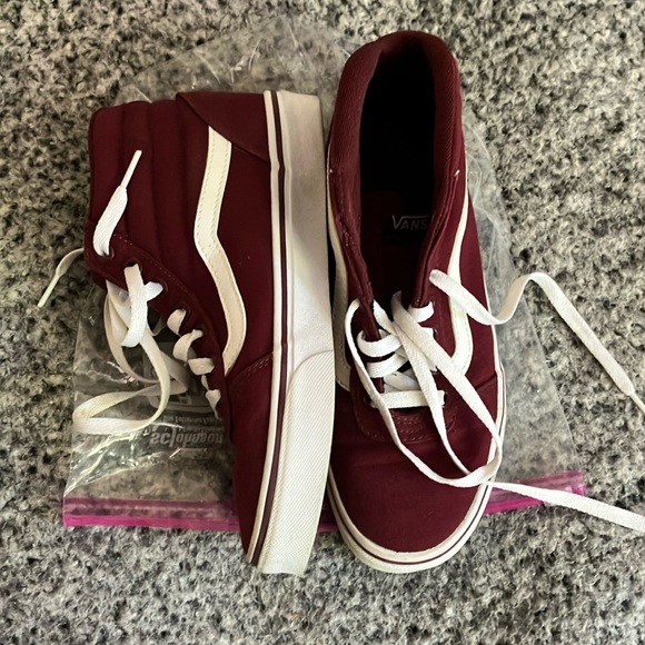 Vans | Shoes | Vans Sk8hi Old Skool Maroon High Top Sneakers | Poshmark